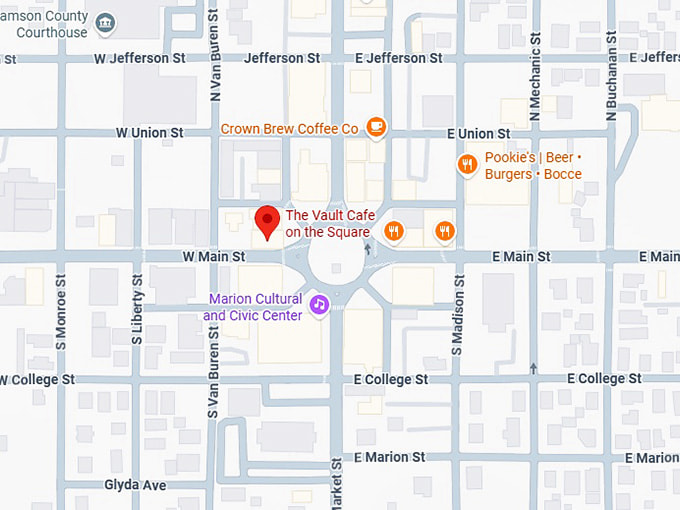 16. the vault cafe on the square map