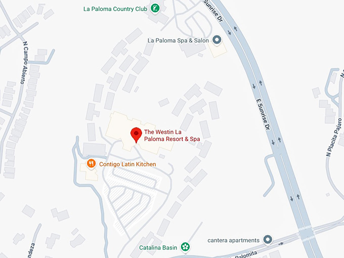 16. the westin la paloma resort & spa map