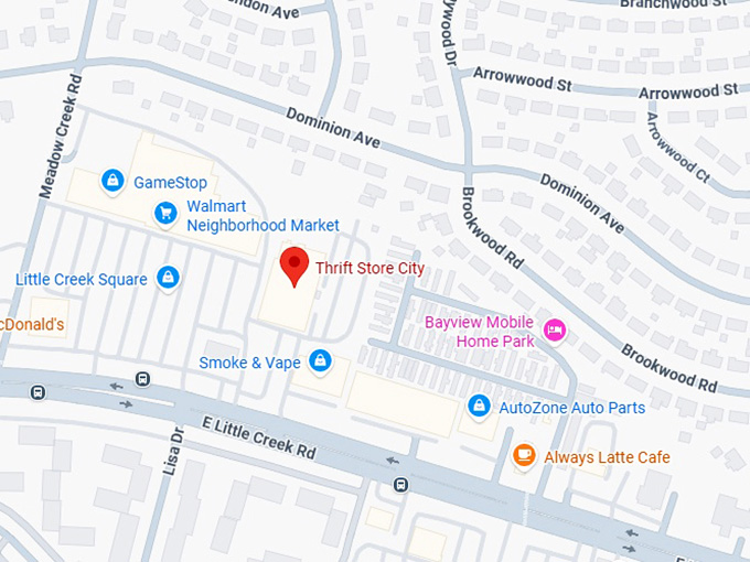 16. thrift store city map