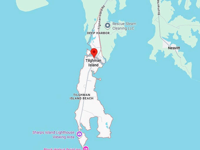 16. tilghman island map