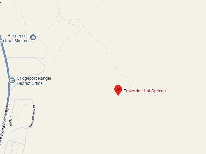 16. travertine hot springs map