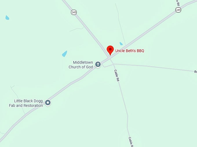 16. uncle beth's bbq map