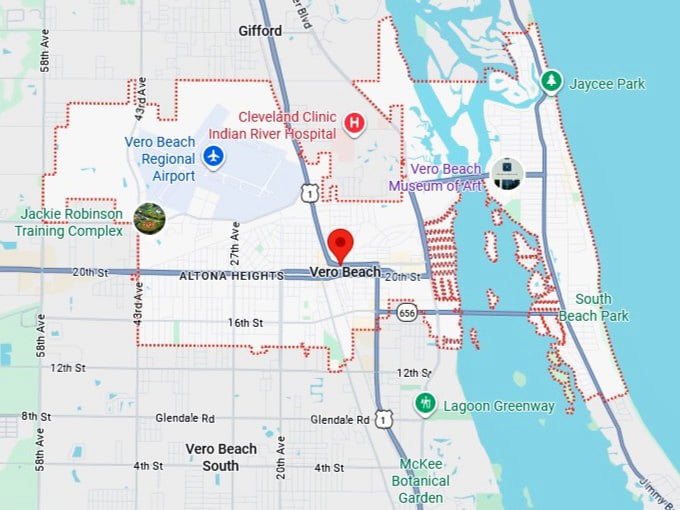 16. vero beach map