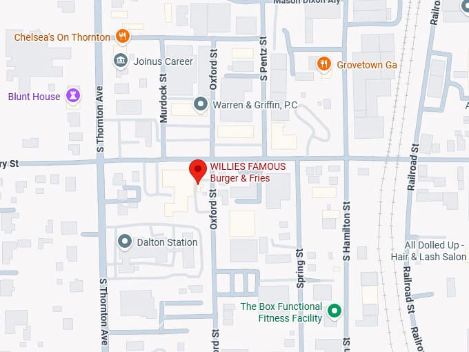 16. willies famous burger & fries map