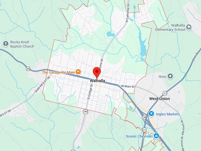 16. walhalla, sc map