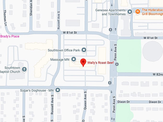 16. wally's roast beef map
