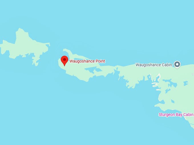 16. waugoshance point light map