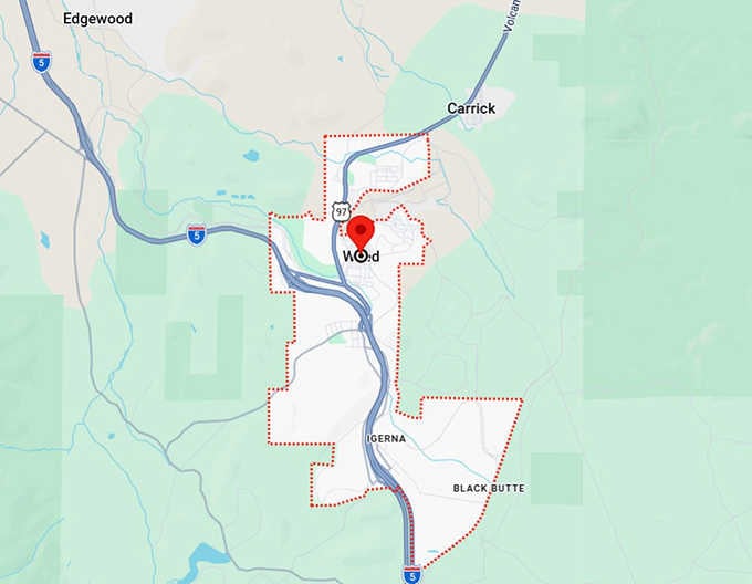 16. weed, ca map