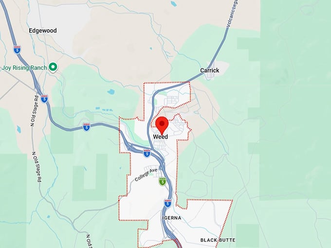 16. weed, ca map