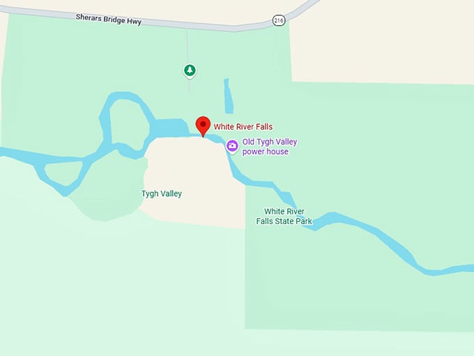 16. white river falls map