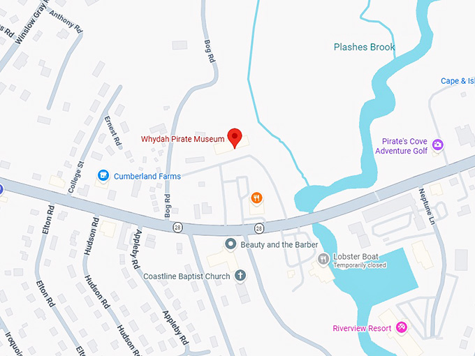 16. whydah pirate museum map