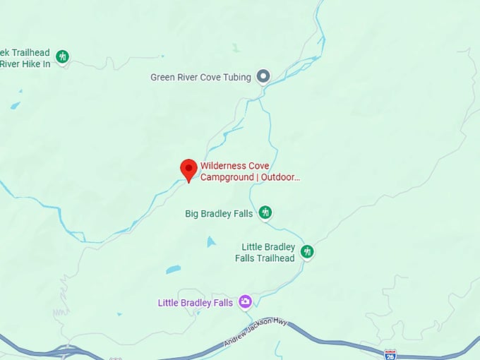16. wilderness cove campground outdoor adventure retreats map