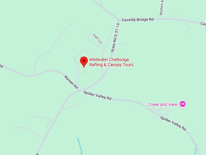 16. wildwater chattooga rafting & canopy tours map
