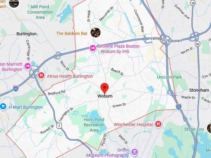 16. woburn map