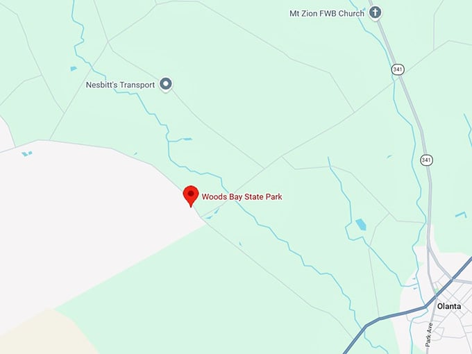 16. woods bay state park map