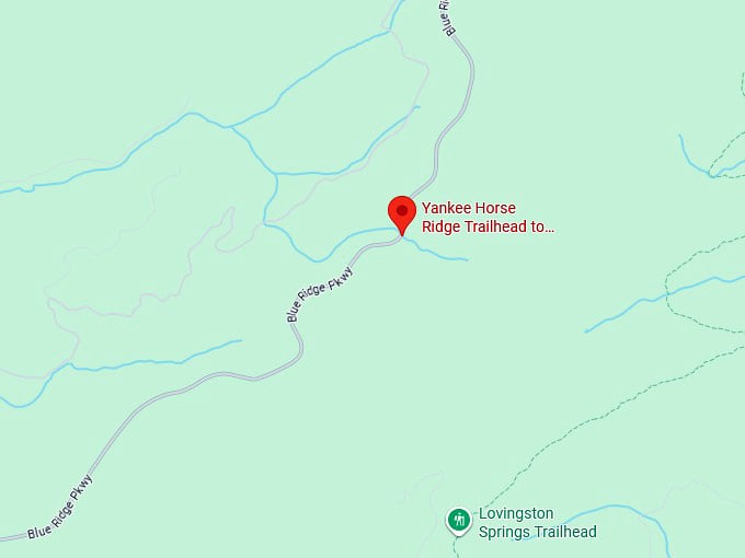16. yankee horse ridge trailhead to wigwam falls map