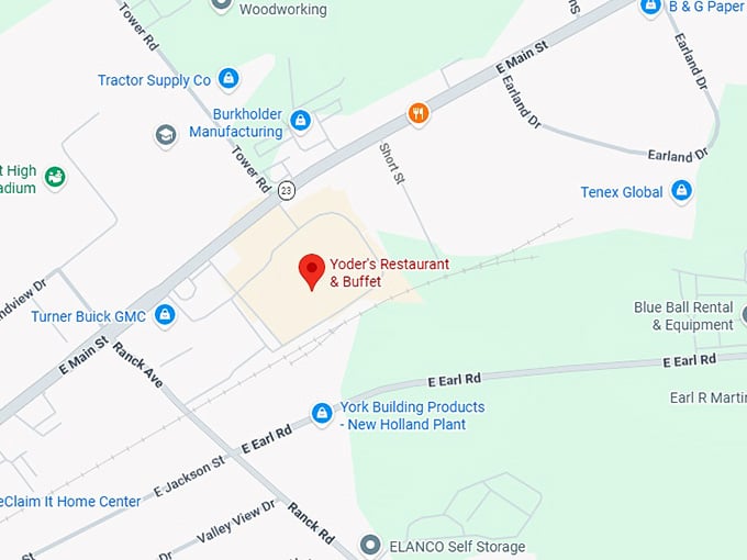 16. yoder's restaurant & buffet map