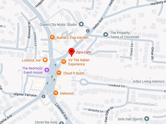 16. zip's cafe map