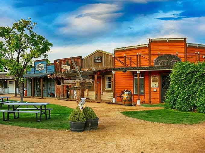 Step into a Western movie set where the buildings are real and the barbecue smells even better.