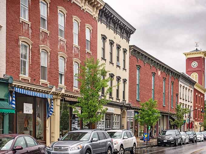 Classic brick buildings and that iconic clock tower make Chatham's main street look like a Hallmark movie set.