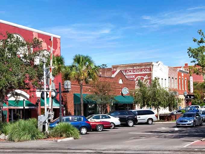 Historic brick buildings and palm trees create the perfect backdrop for your next great meal adventure.