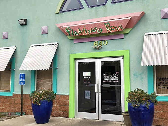Those turquoise and pink walls aren't just cheerful&mdash;they're a promise that something delightful awaits inside.
