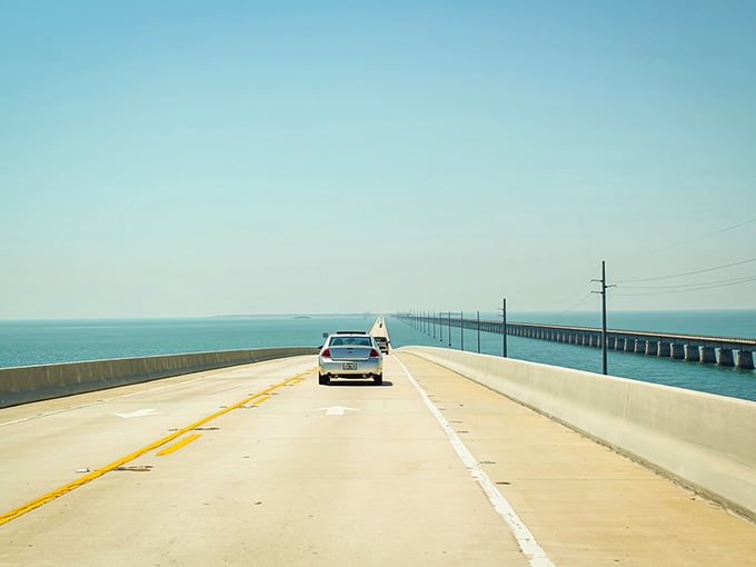 Driving over water never felt so real &ndash; turquoise ocean stretches endlessly on both sides of this incredible highway.