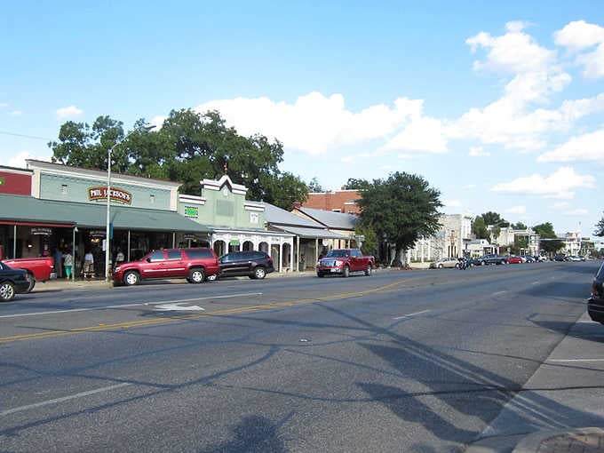 Main Street stretches out like a postcard from simpler times, where parking is easy and stress is optional.