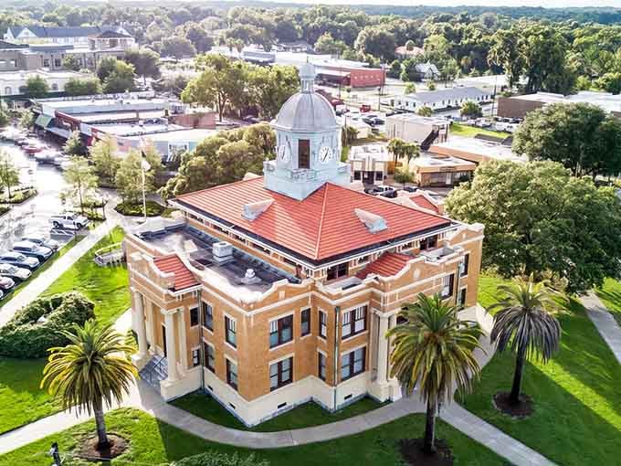 That courthouse dome gleaming under Florida sun looks like something from a postcard you'd actually want to send.