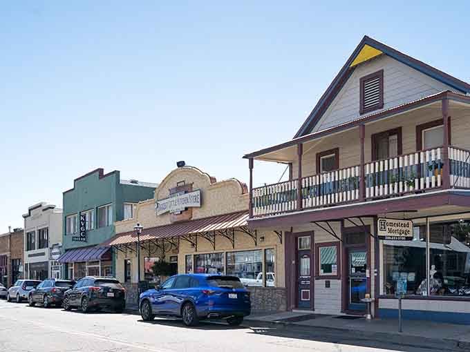 Gold Rush architecture meets modern life on this charming main street where history isn't just preserved, it's lived daily.