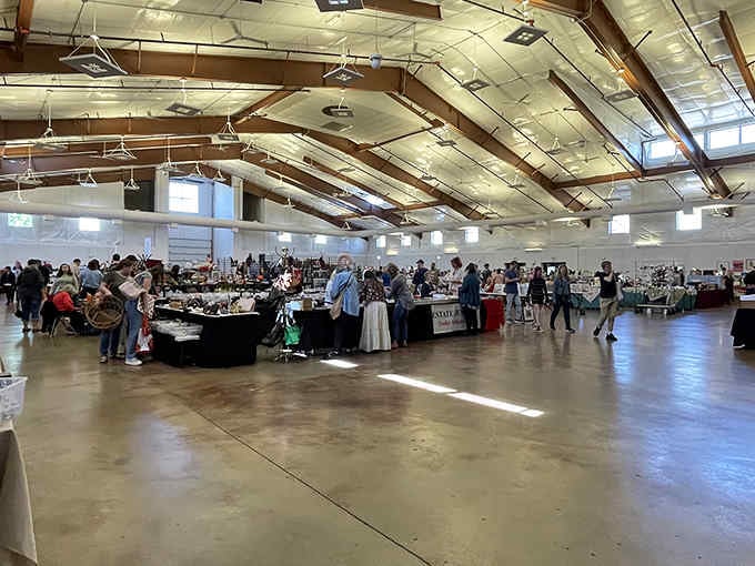 Look at this treasure hunter's paradise stretching out under soaring ceilings where every table holds a new discovery.