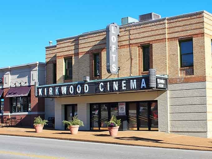 That vintage marquee glowing against blue sky proves some things get better with age, like fine wine and classic theaters.