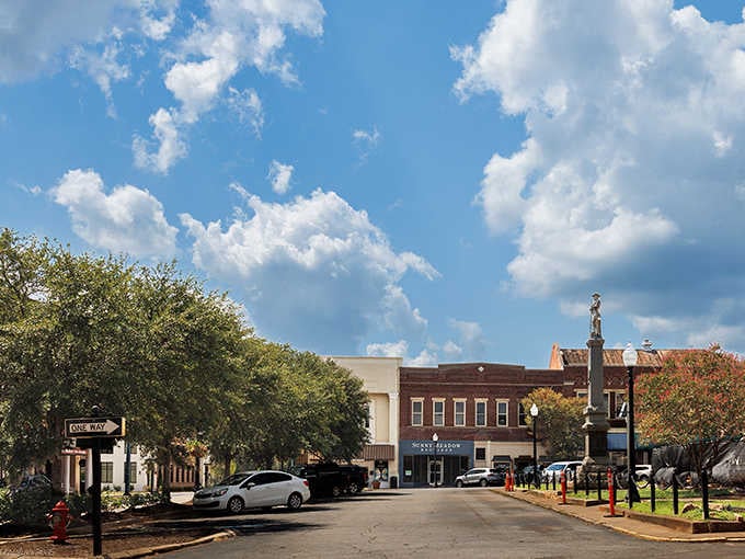Blue skies frame historic storefronts where your retirement dollars stretch further than anywhere you've imagined possible.