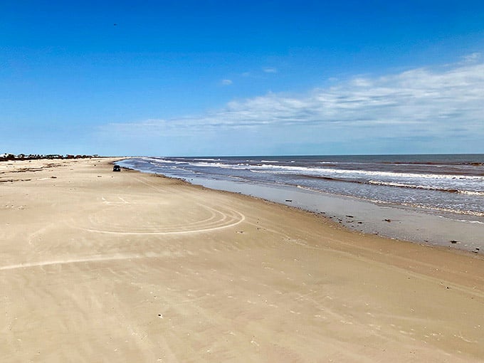Miles of untouched sand stretch before you like nature's own private invitation to slow down and breathe.