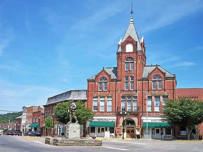 That tower rising above downtown is like a lighthouse guiding you to small-town tranquility and charm.