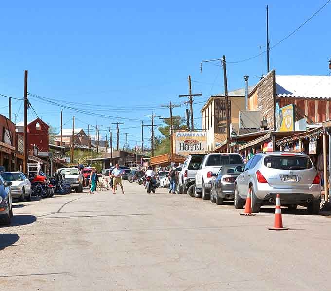 Main Street looks like a movie set, but those wooden storefronts and dusty roads are wonderfully real.