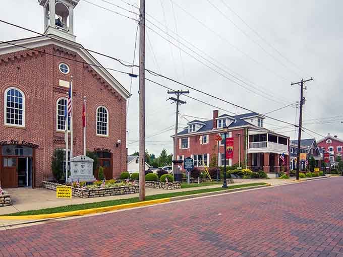 Those brick streets and church steeples create a European village vibe right here in the Midwest.