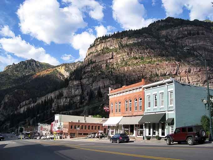 When mountains hug a town this tight, every storefront becomes a postcard waiting to happen.