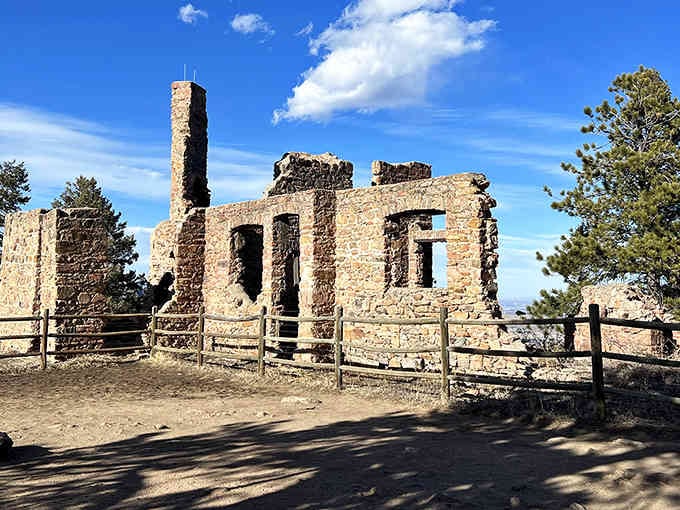 These stone walls have seen better days, but they've never looked more photogenic against that Colorado blue sky.