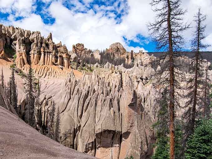 Nature's skyscraper district rises from the earth, where volcanic rock decided to get architectural and absolutely nailed it.