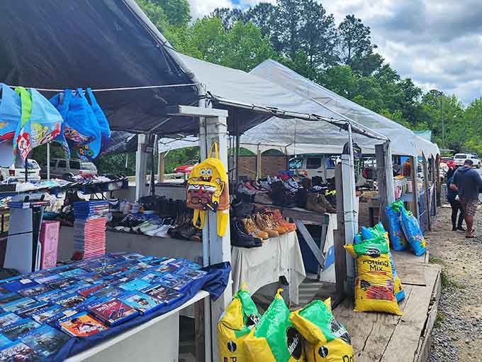 Rows of tents stretch into the distance, promising treasures and deals that'll make your credit card breathe easy.