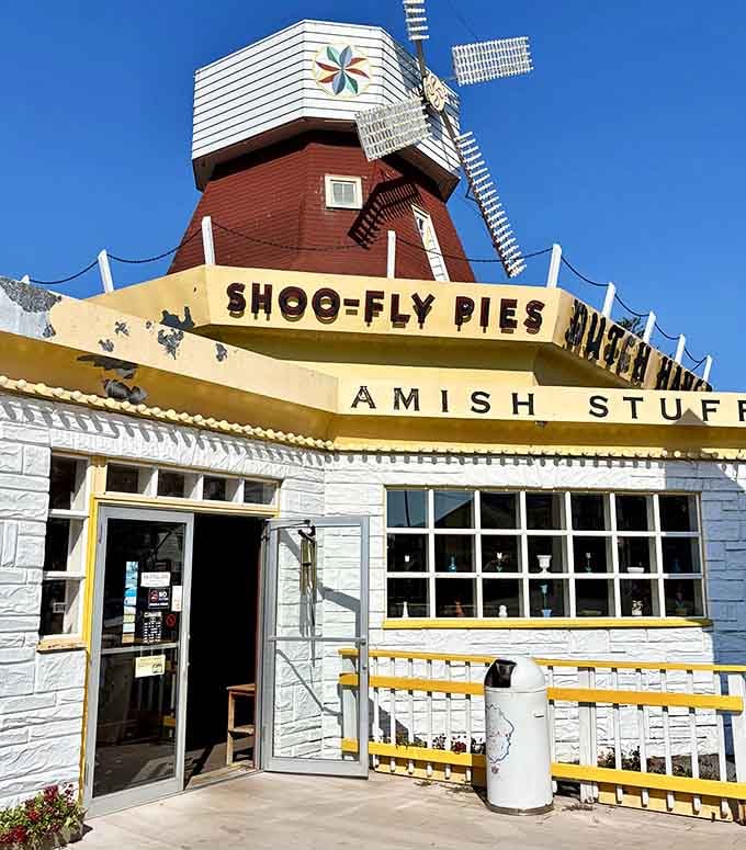 That windmill isn't just decoration, it's a beacon of hope for anyone craving authentic Pennsylvania Dutch sweetness.