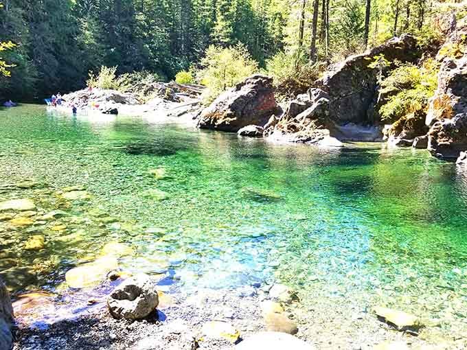 Water so clear you can see tomorrow's regrets about not bringing a warmer towel today.