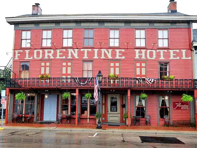 That bold red facade isn't shy about announcing its presence on Main Street, and neither should you be.