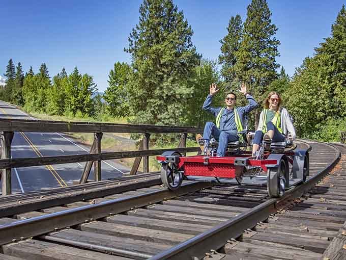 Pedaling through paradise on tracks that were meant for trains, not your quads.