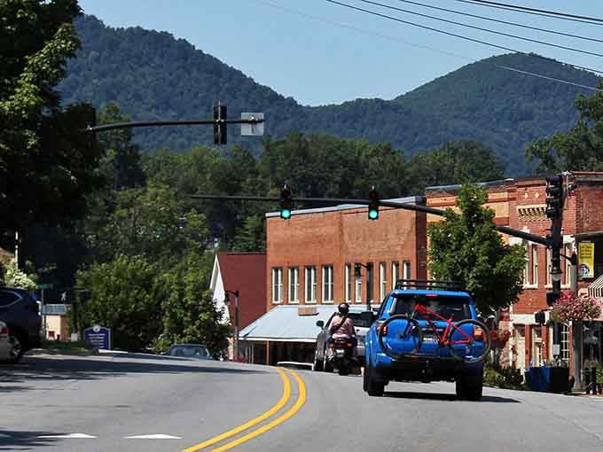 Downtown Tryon rolls out the welcome mat with brick buildings and mountain views that never quit.