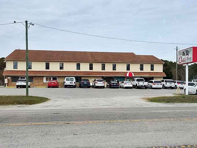 That packed parking lot tells you everything you need to know about what's waiting inside for your taste buds.
