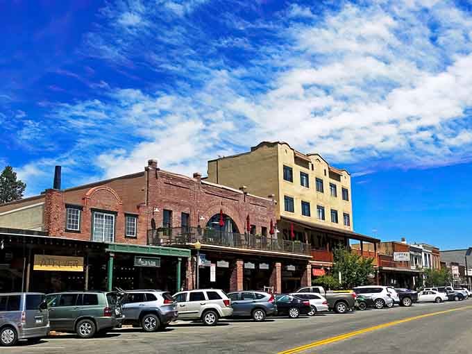 Historic brick buildings meet brilliant blue skies in this mountain town where affordability still exists.