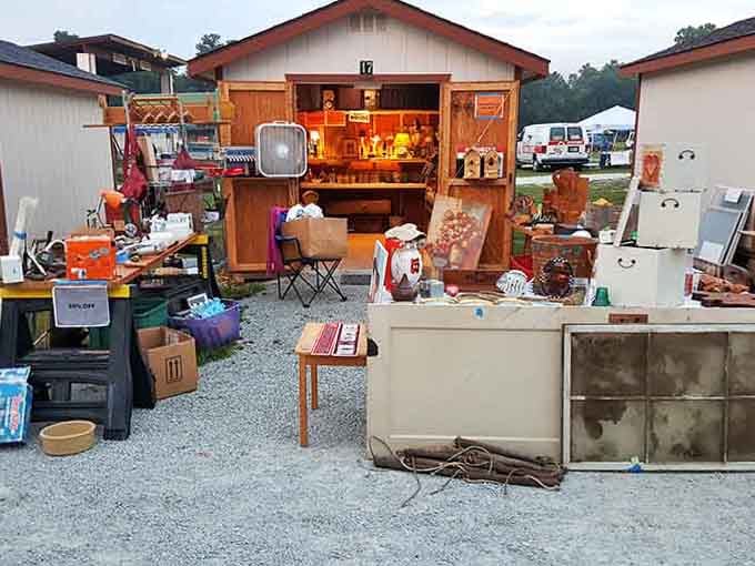 One person's garage cleanout becomes your weekend treasure hunt across gravel lots filled with vintage dreams and bargain possibilities.