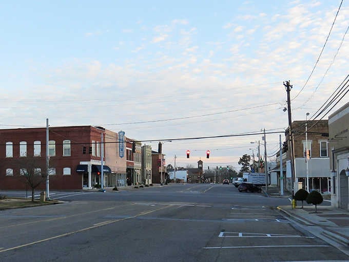 Early morning downtown Cullman looks like someone hit pause on the perfect small-town movie scene.